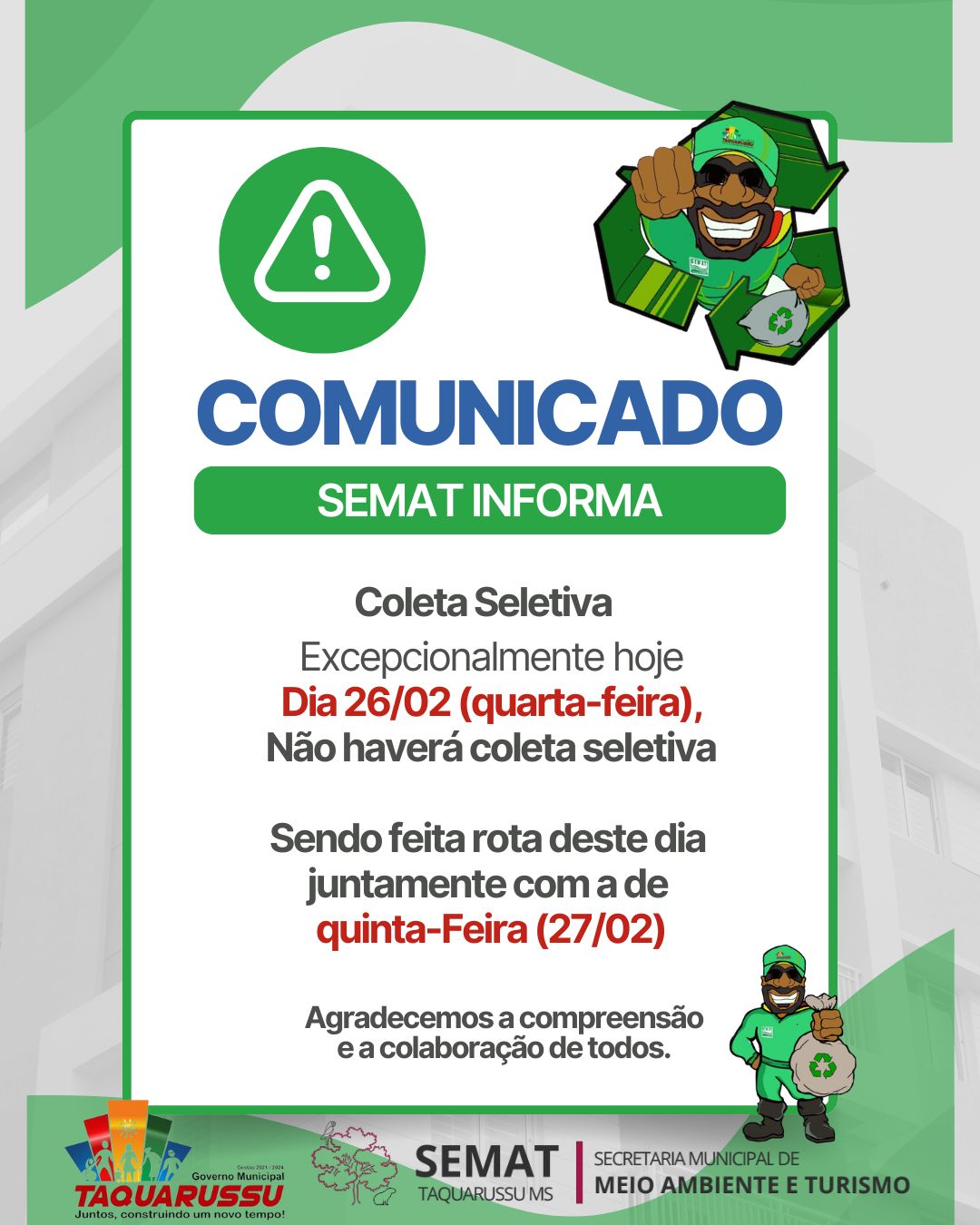 SEMAT INFORMA - Prefeitura Municipal de Taquarussu - MS